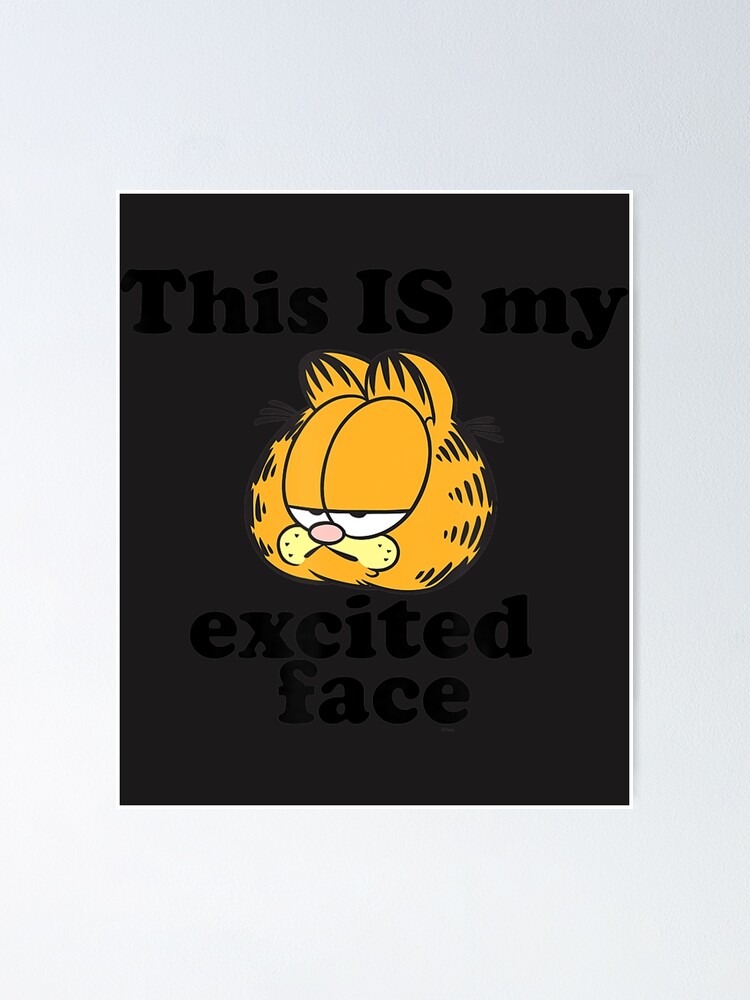 "Garfield This Is My Excited Face " Poster for Sale by okieokeke8 ...