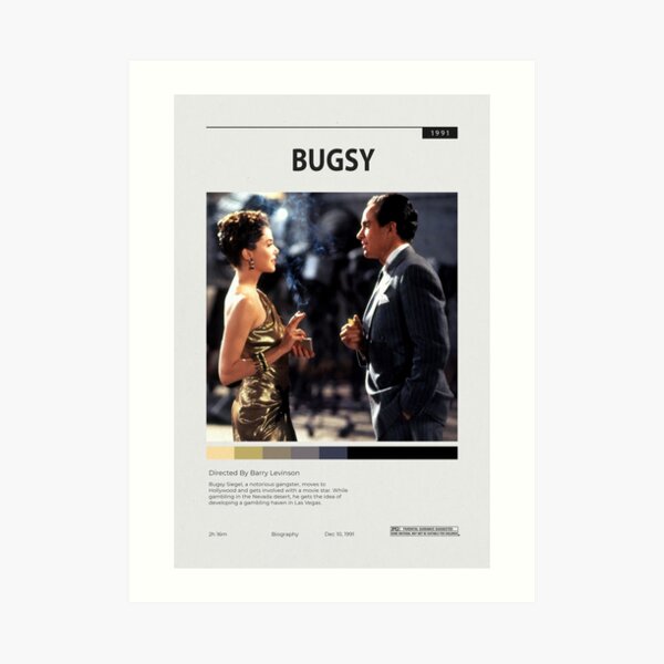 "BUGSY movie poster 1991, Drama/Crime/Biography" Art Print for Sale by ...