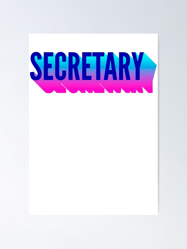 "Secretary With Long Gradient Shadow" Poster for Sale by SVPOD | Redbubble