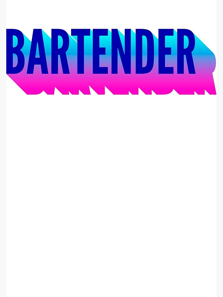 "Bartender With Long Gradient Shadow" Poster for Sale by SVPOD | Redbubble