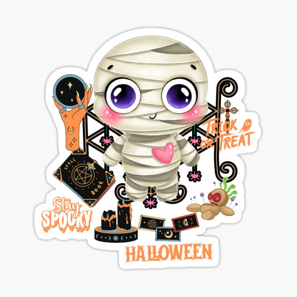 "Stay Spooky Voodoo Halloween Mummy Illustrated Digital Design V5 ...