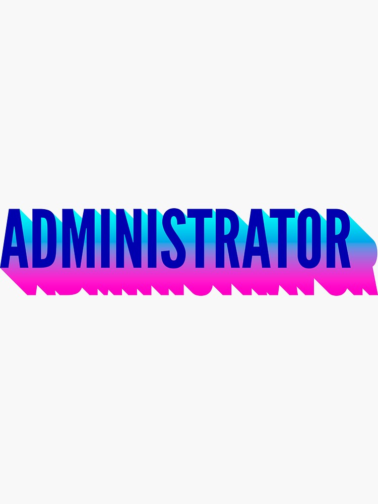 "Administrator With Long Gradient Shadow" Sticker for Sale by SVPOD ...