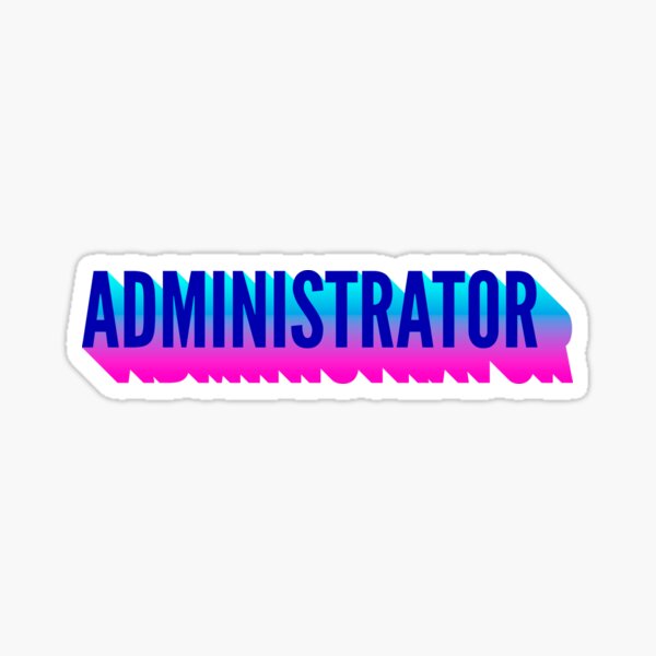 "Administrator With Long Gradient Shadow" Sticker for Sale by SVPOD ...