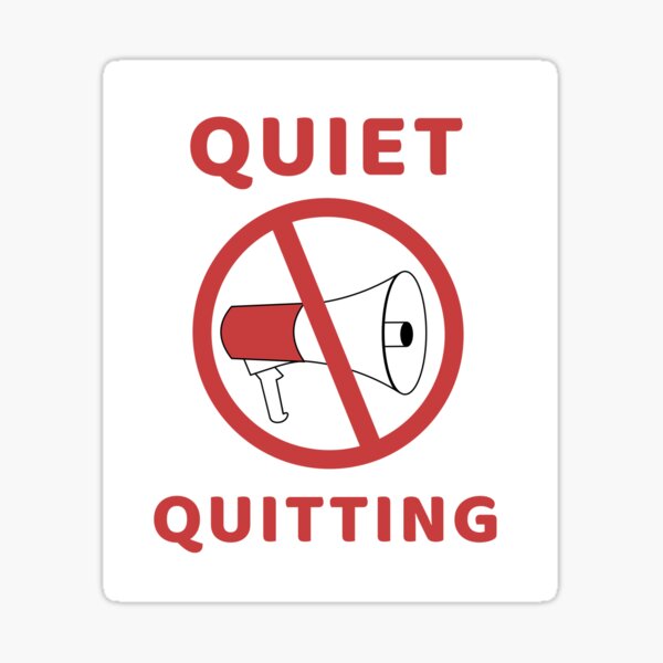 "Quiet guitting, megaphone" Sticker for Sale by micarto | Redbubble
