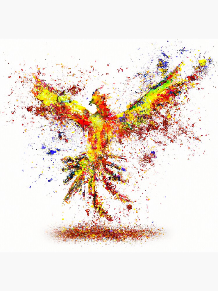 "Soaring phoenix in paint splatter" Sticker for Sale by KateBoon ...