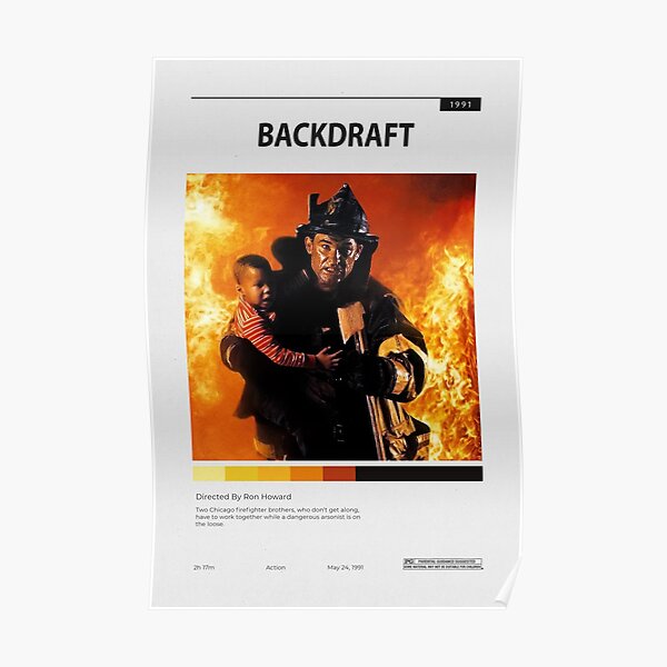 "BACKDRAFT movie poster 1991, Drama/Thriller/Action" Poster for Sale by ...