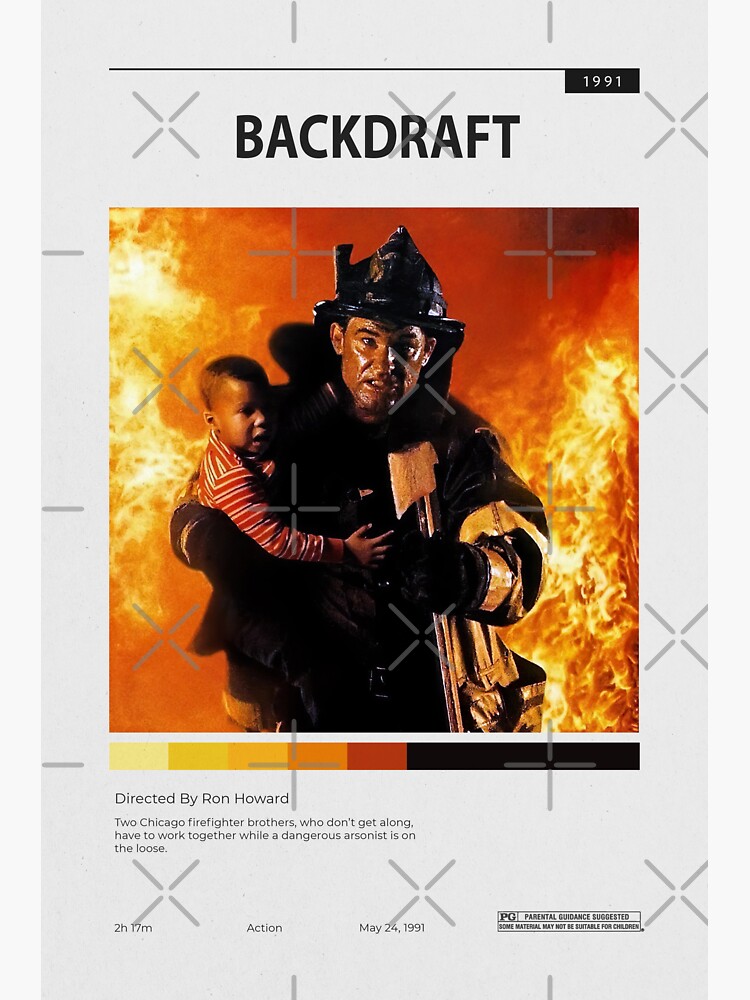 "BACKDRAFT movie poster 1991, Drama/Thriller/Action" Sticker for Sale ...
