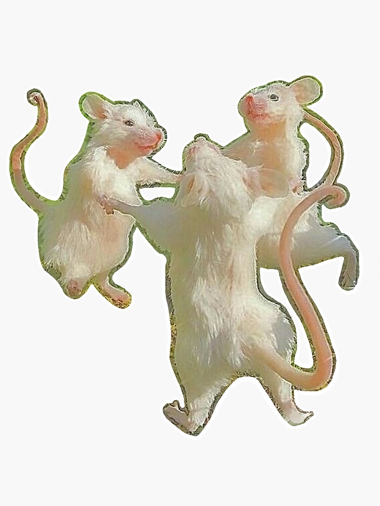 "Three Mice Dancing" Sticker for Sale by emilyduplessis | Redbubble