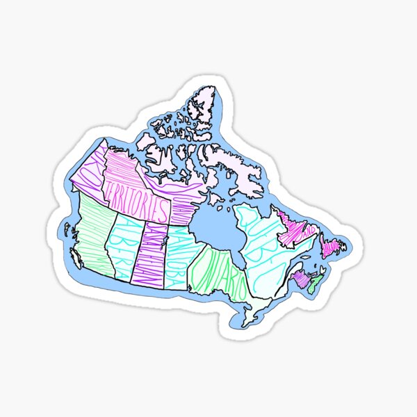 "Canada Map" Sticker for Sale by zoers419 | Redbubble