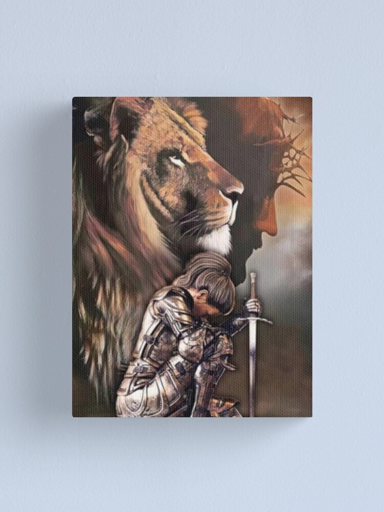 "Lady Warrior the Lion and Jesus Christ" Canvas Print for Sale by ...