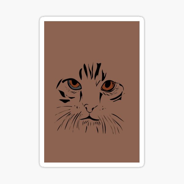 "Cat eyes " Sticker for Sale by Chenumax | Redbubble