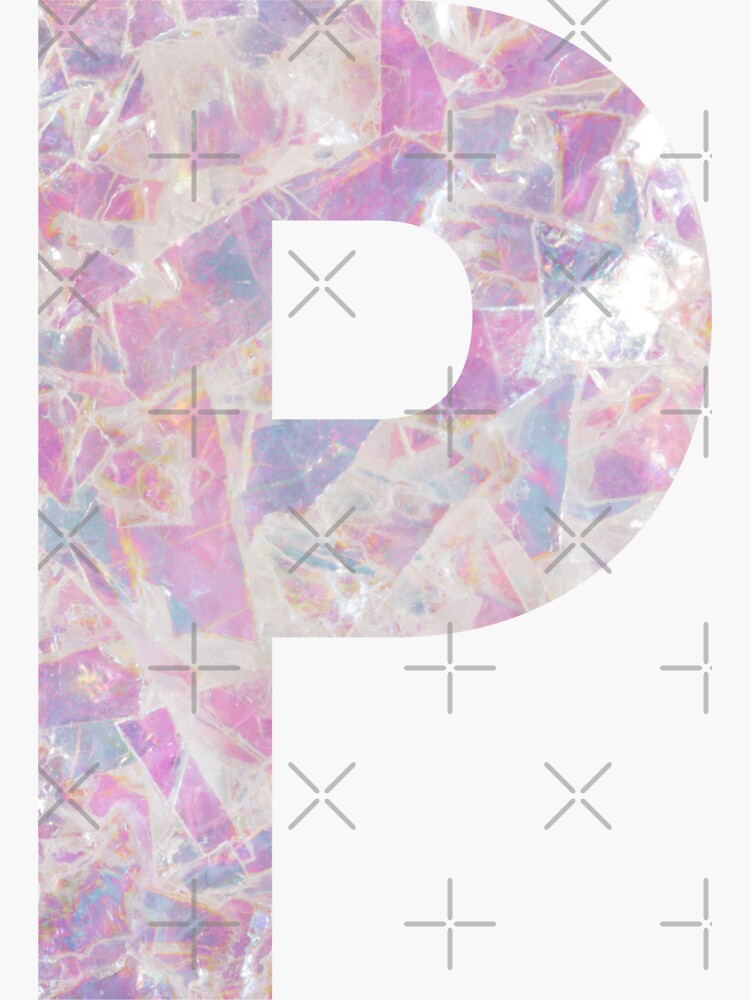 "Letter - P Glitter" Sticker for Sale by Hayatartdesign | Redbubble