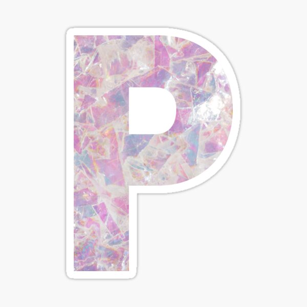 "Letter - P Glitter" Sticker for Sale by Hayatartdesign | Redbubble