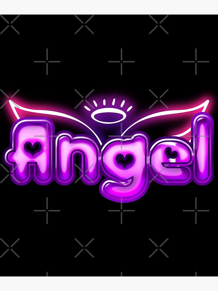 "Angel lettering with wings - soft girl trend" Poster for Sale by Rev ...