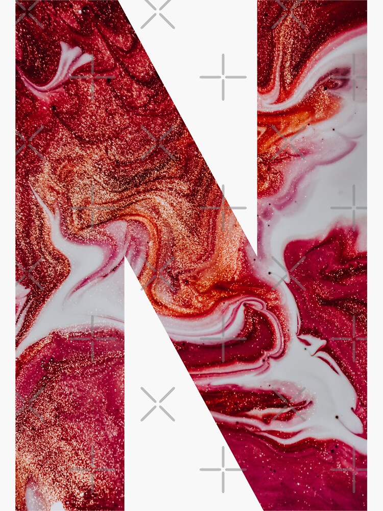 "Letter - N Glitter" Sticker for Sale by Hayatartdesign | Redbubble