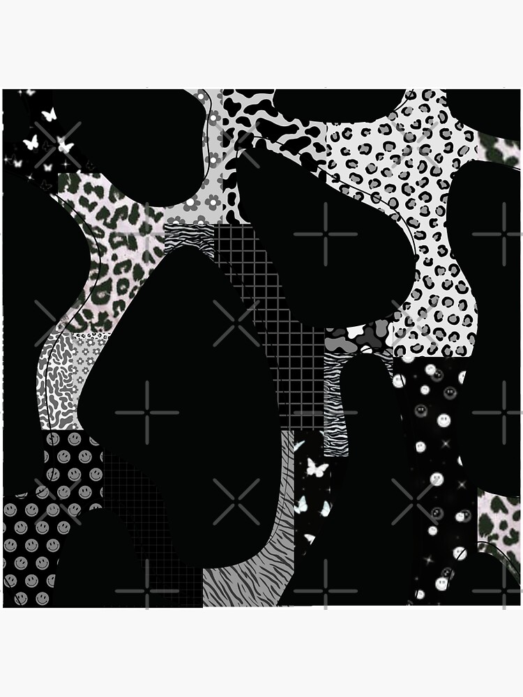 "Black-white-grey collage print" Sticker for Sale by CPAdesigns | Redbubble