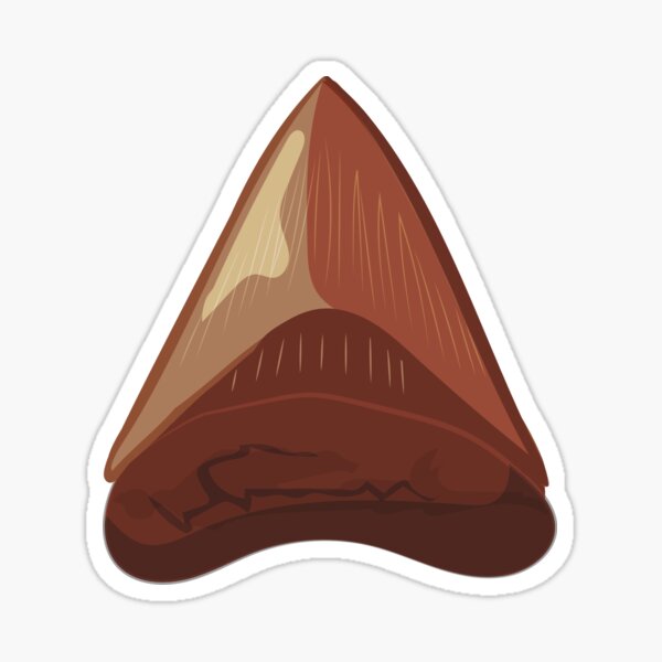 "Bronze Megalodon Tooth (Bronze Prehistoric Shark Tooth)" Sticker for ...