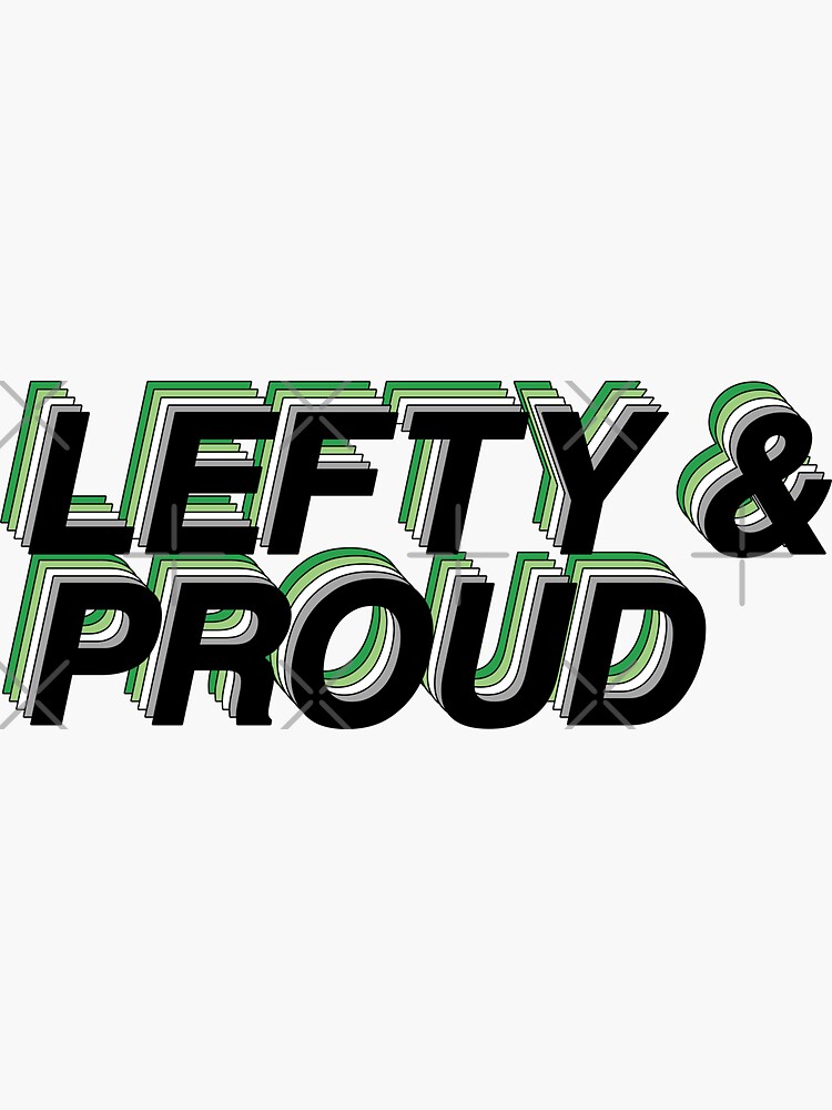 "lefty & proud aromantic" Sticker for Sale by leftyland | Redbubble