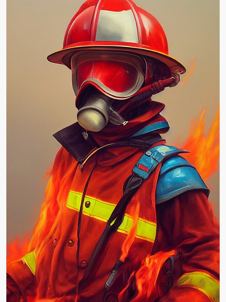 "Firefighter Epic Scene Wallpaper, Digital Art, Realistic Render ...