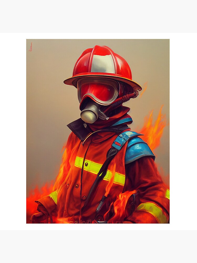 "Firefighter Epic Scene Wallpaper, Digital Art, Realistic Render ...