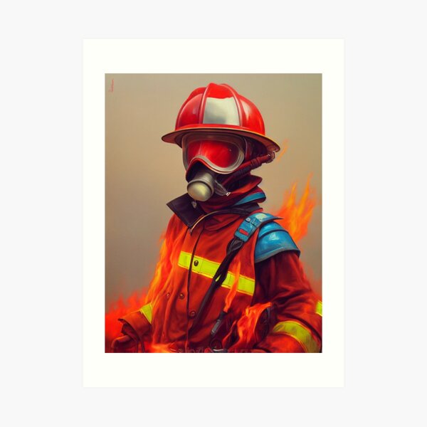 "Firefighter Epic Scene Wallpaper, Digital Art, Realistic Render ...