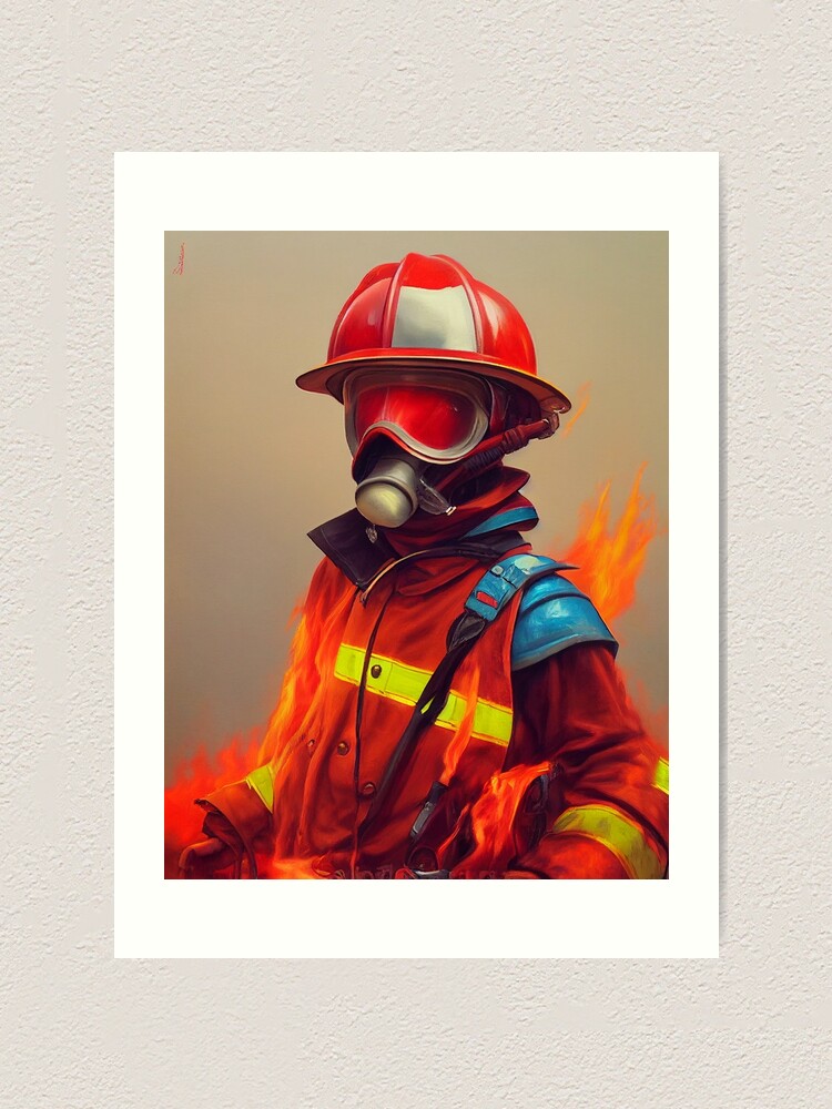 "Firefighter Epic Scene Wallpaper, Digital Art, Realistic Render ...