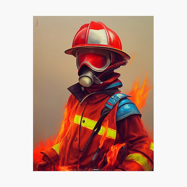 "Firefighter Epic Scene Wallpaper, Digital Art, Realistic Render ...