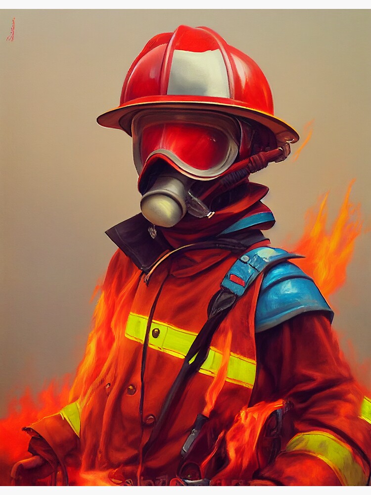 "Firefighter Epic Scene Wallpaper, Digital Art, Realistic Render ...