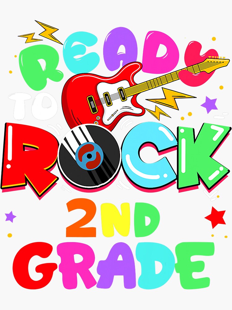 Pegatina «Kids Ready To Rock 2.° grado Primer día de clases Niños Niñas ...