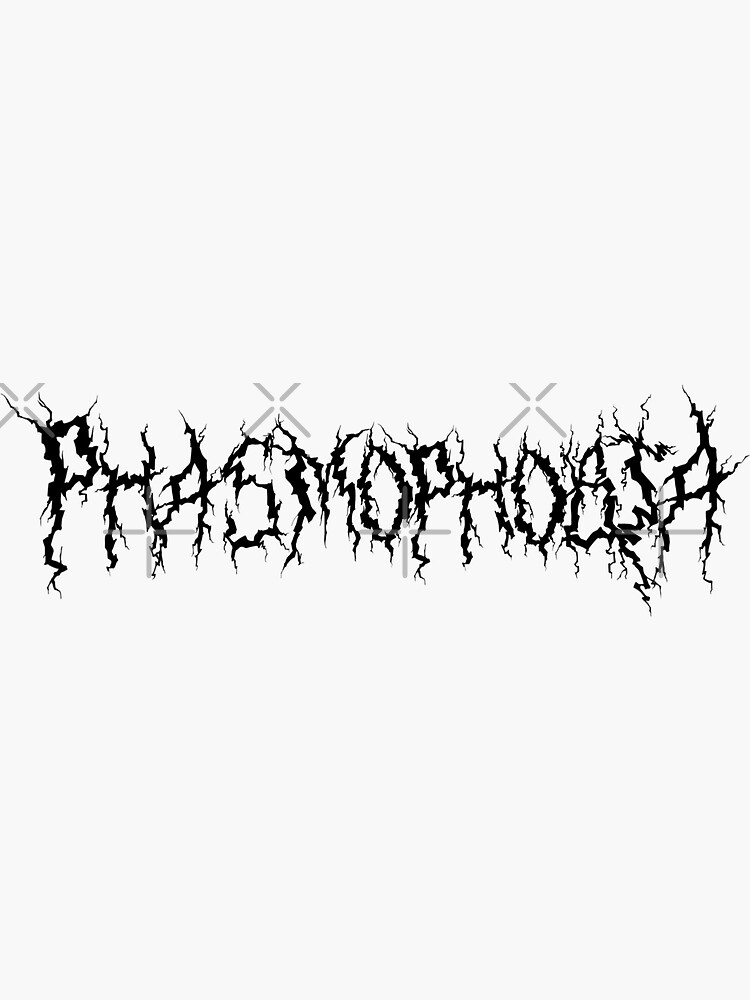 "Phasmophobia, text in gothic style" Sticker for Sale by Nyrrra | Redbubble