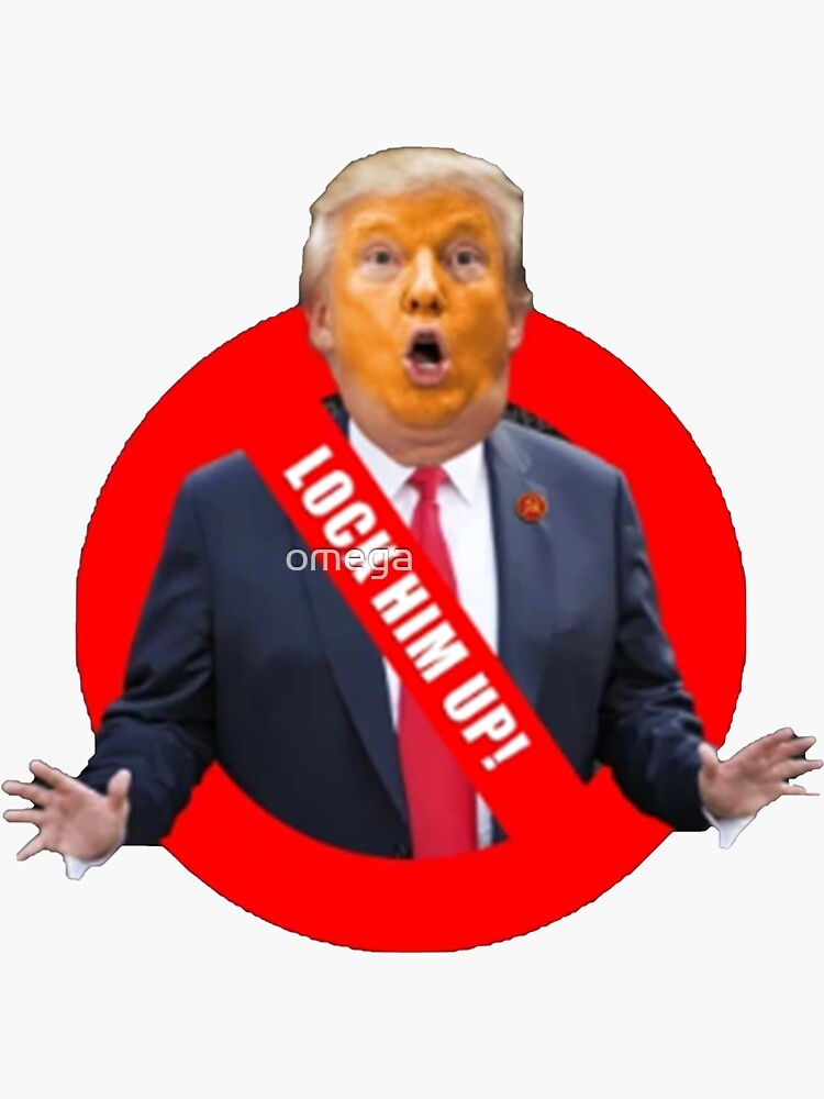 "lock him up" Sticker for Sale by omega36 | Redbubble