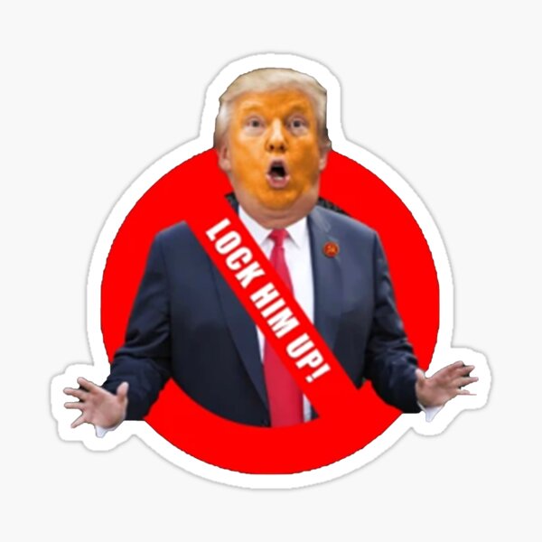 "lock him up" Sticker for Sale by omega36 | Redbubble