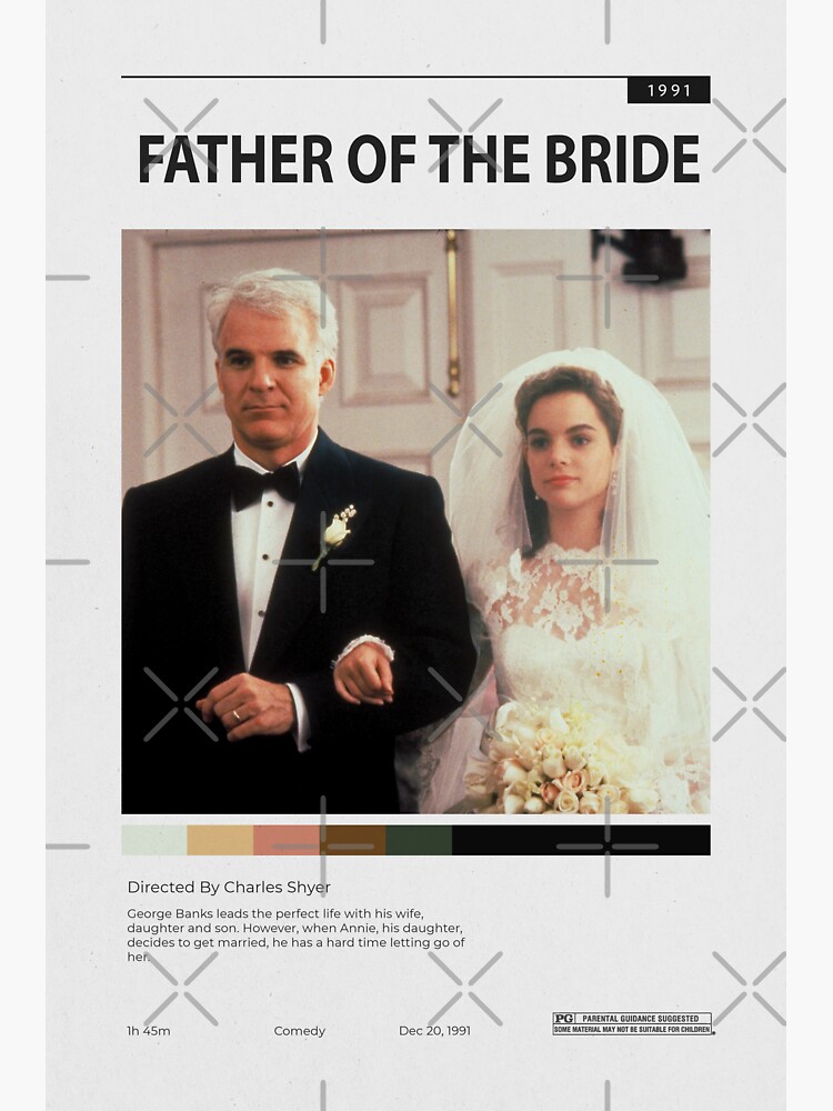 "Father Of The Bride movie poster 1991, Romance/Comedy" Sticker for ...