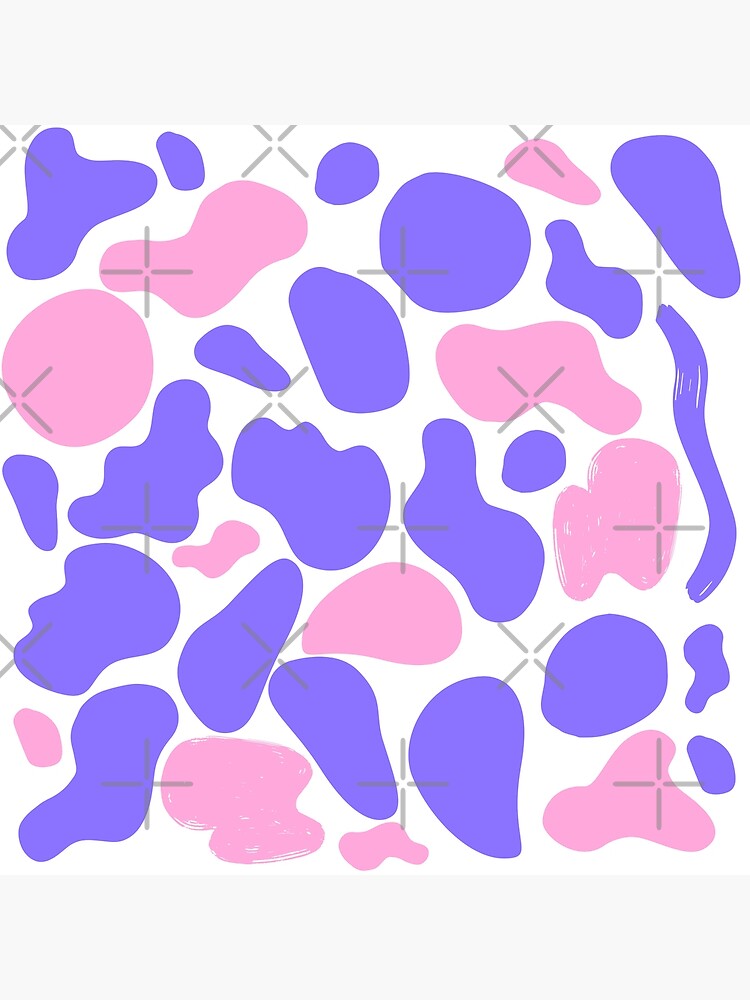 Póster «Manchas de vaca de color rosa bebé y púrpura; 13 Fundas Pro Max ...
