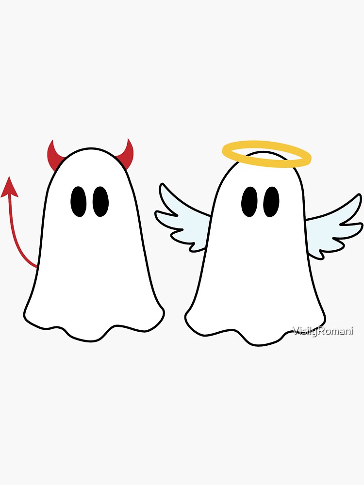 "Matching Ghosts" Sticker for Sale by VisilyRomani | Redbubble
