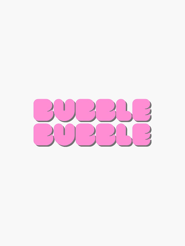 "Pink Bubble Sticker" Sticker for Sale by AshDesign1 | Redbubble