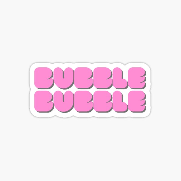 "Pink Bubble Sticker" Sticker for Sale by AshDesign1 | Redbubble