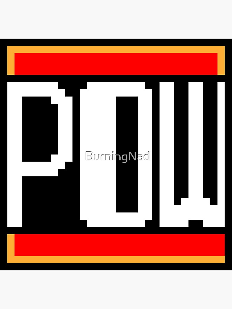 "POW Block" Sticker for Sale by BurningNad | Redbubble