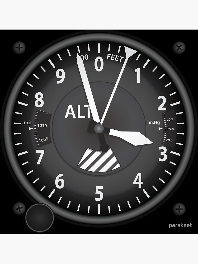 "Altimeter Flight Instruments" Poster by parakeet | Redbubble