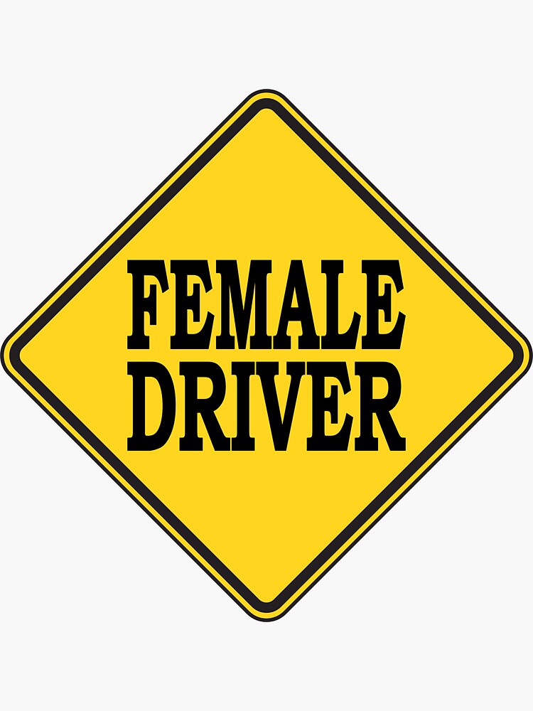 "Female Driver bumper sticker Essential Sticker" Sticker for Sale by ...