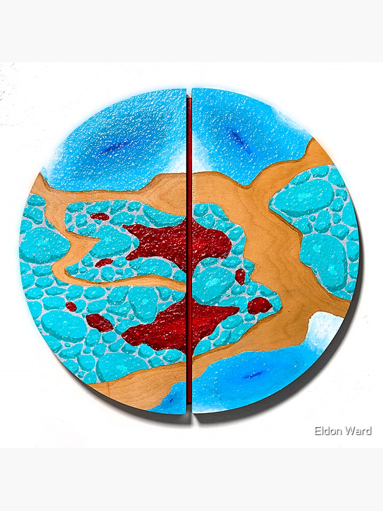 "Split Disk Red" Sticker for Sale by eldonward | Redbubble
