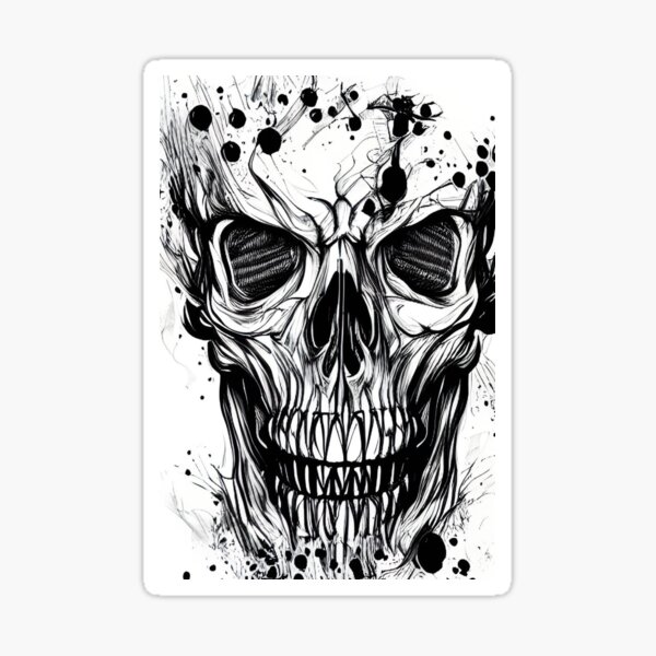"Inky skull" Sticker for Sale by CreepyCorner | Redbubble