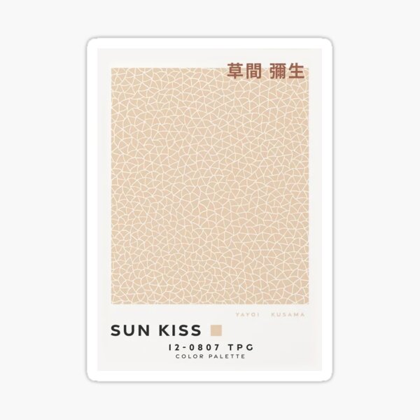 "Yayoi Kusama Pantone Sun Kiss Color High" Sticker for Sale by belang22 ...
