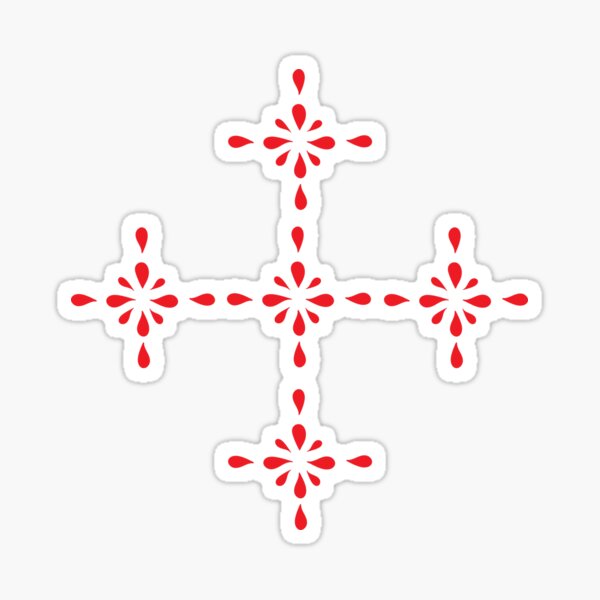 "Vintage inspired rain drop pattern red + white" Sticker for Sale by ...