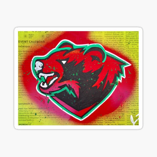 "WashU Bears Spray Paint" Sticker for Sale by jtewari1 | Redbubble