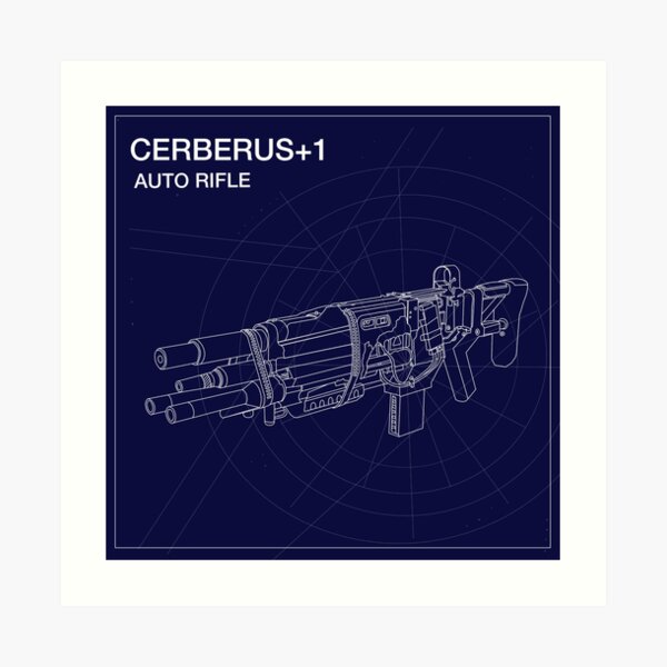 "Cerberus+1 Auto Rifle fan art schematic " Art Print for Sale by ...