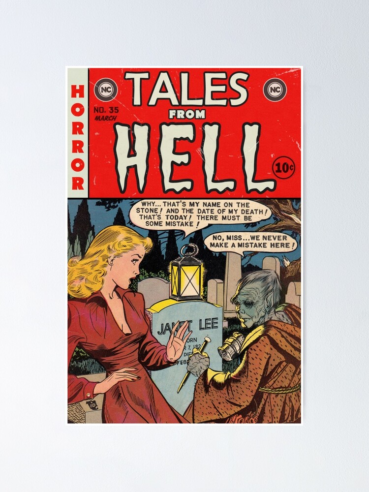 "Supernatural Comic Books Tales From Hell Horror" Poster for Sale by ...