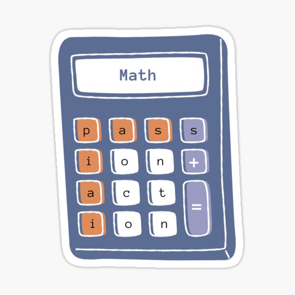 "Math Calculator" Sticker for Sale by ChoppDesign | Redbubble