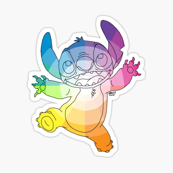 "Stitch color wheel" Sticker for Sale by maddiemak96 | Redbubble