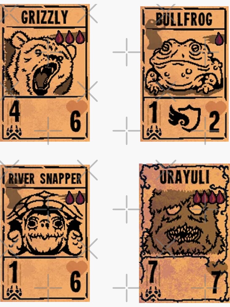 " Inscryption,grizzly,bullfrog,urayuli,river snapper" Sticker for Sale ...